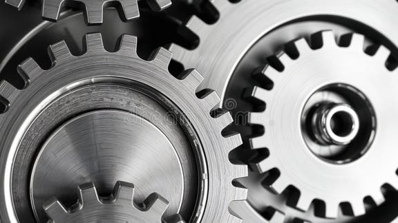 Interlocking Metal Gears Precision Engineering, Industrial Machine ...