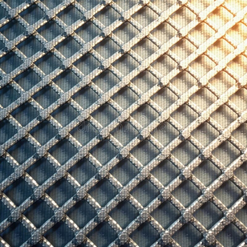 Interlocking Metal Grid, Silver Tone, Shadow Detail , Seamless ...