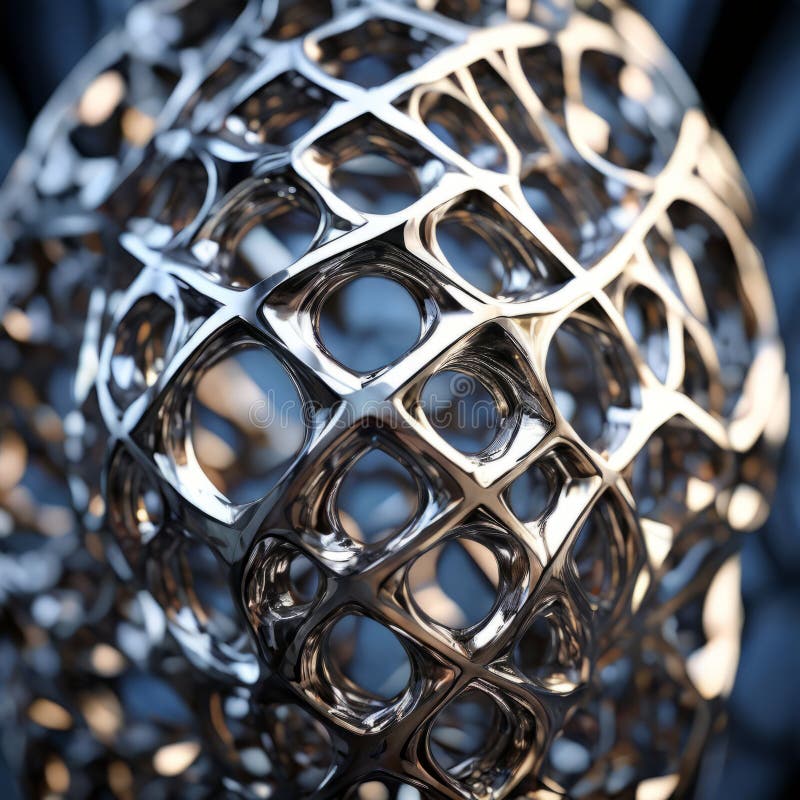 Interlocking Metal Lattice a Sculpture Stock Illustration ...