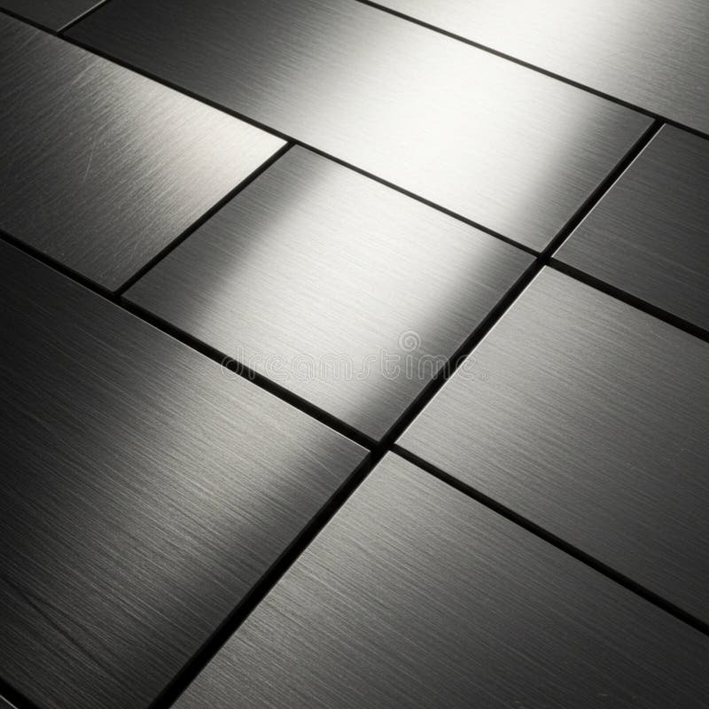 Interlocking Metallic Tiles Create a Sleek, Modern Surface. Stock ...
