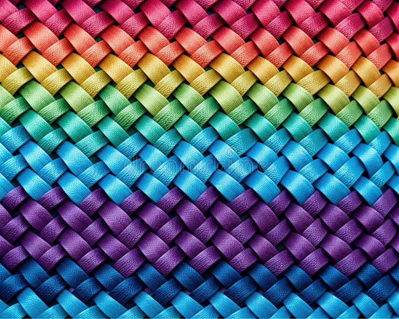 An Interlocking Multi Colored Woven Fabric Texture As a Background ...
