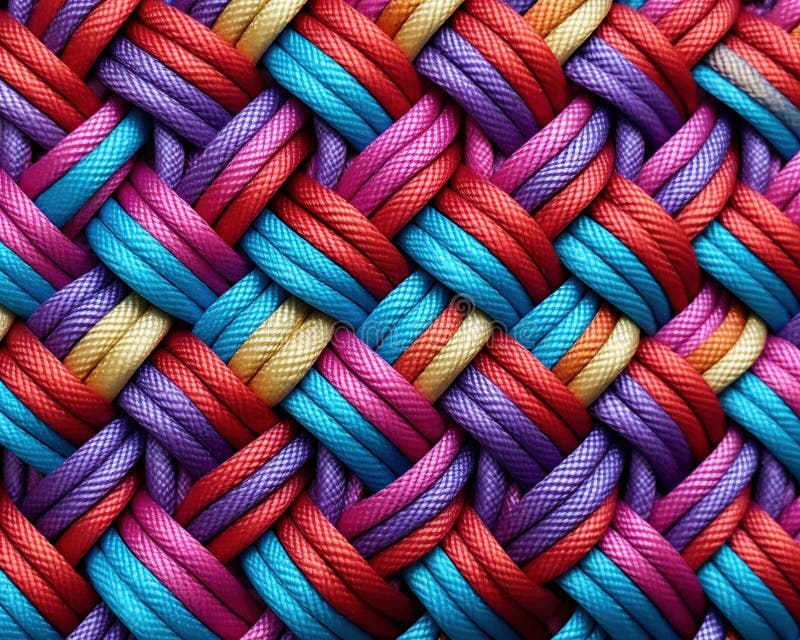 An Interlocking Multi Colored Woven Fabric Texture As a Background ...