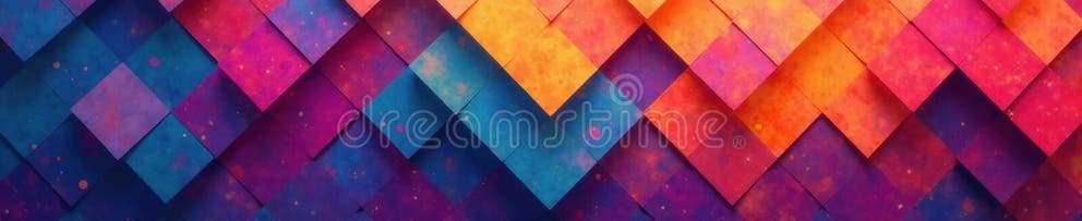 Interlocking Offset Squares, Dynamic Color Shifts in Layered Effect ...