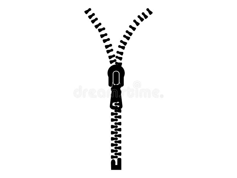 Interlocking Open Zip. Message Disclosure or Discovery Concept Isolated ...