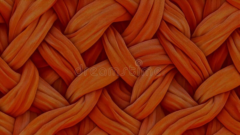 Interlocking Orange Braids Seamless Tileable Pattern Stock Illustration ...