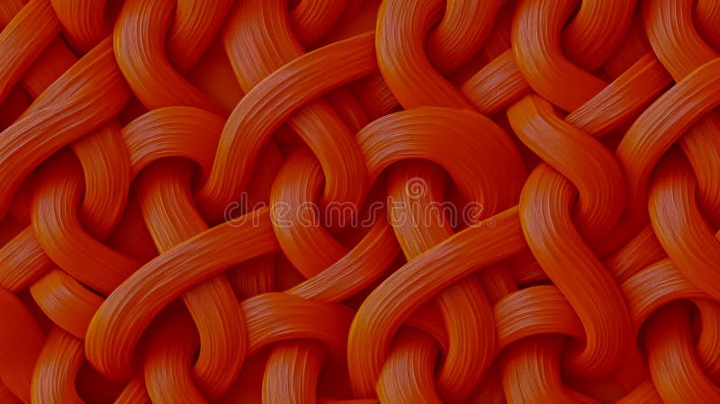 Interlocking Orange Braids Seamless Tileable Pattern Stock Illustration ...