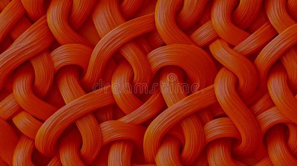 Interlocking Orange Braids Seamless Tileable Pattern Stock Illustration ...