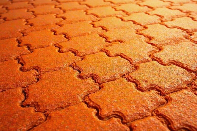 Interlocking Orange Brick Floor Repeating Pattern Repeating Macro Stock ...