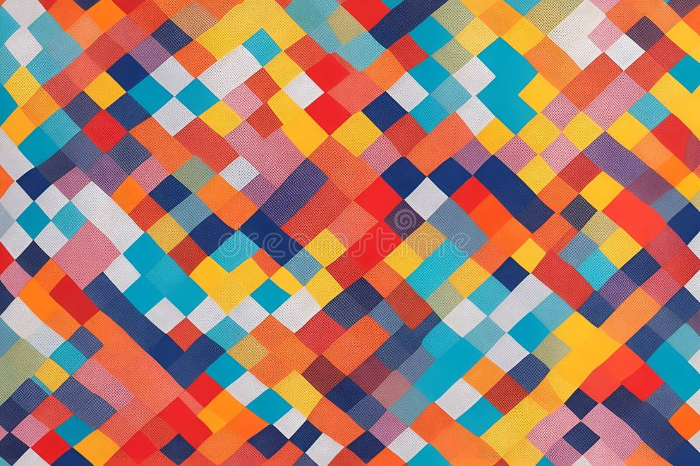 An Interlocking Pattern of Multi-colored Hues that Stretch Across a ...
