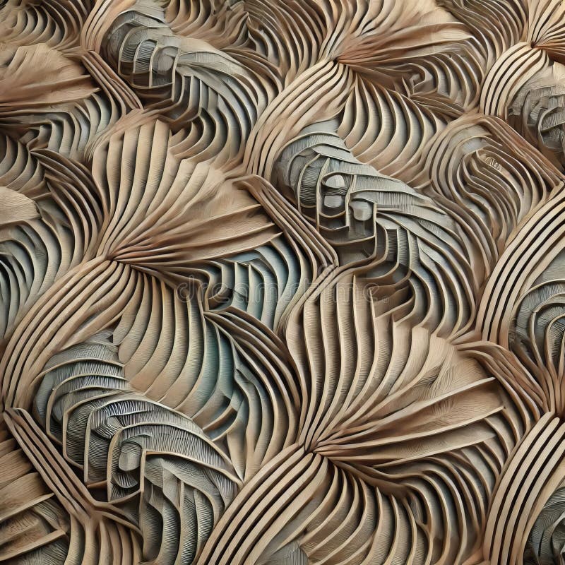 Interlocking Patterns that Mimic Natural Textures Like Leaves or Stock ...