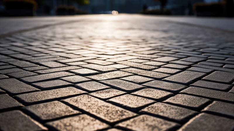 Interlocking pavement road stock illustration. Illustration of ...