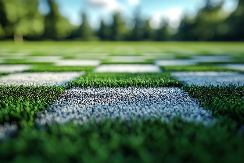 Interlocking Paving Stone Pattern with Green Grass in between, Outdoor ...