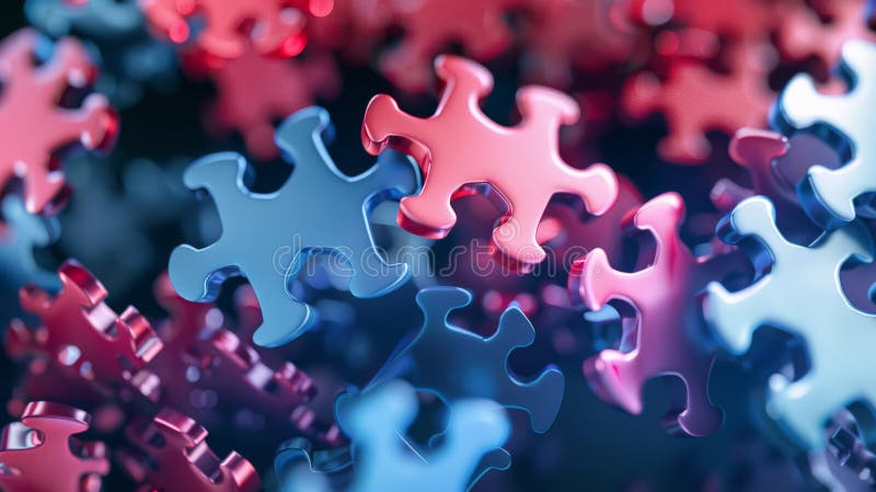 Interlocking Perspectives: Puzzle Pieces Unveiled Stock Photo - Image ...