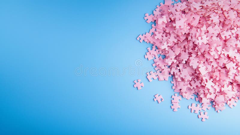 Interlocking Pink Puzzle Pieces Symbolizing Mentoring, Coaching ...