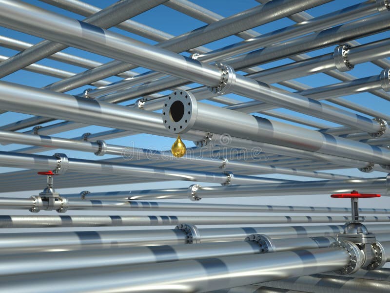 Interlocking Pipes with Valves Stock Illustration - Illustration of ...