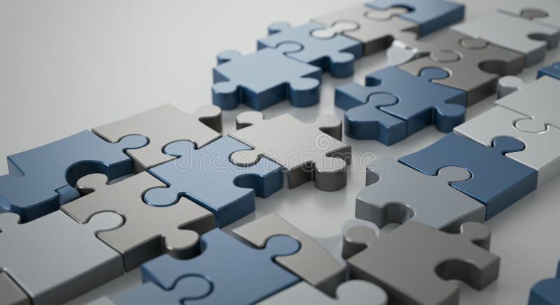 Interlocking Puzzle Pieces are Arranged in a Staggered Pattern ...