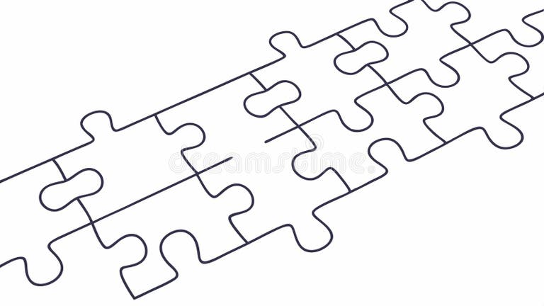 Interlocking Puzzle Pieces Complete Graphic, Vector Design Generative ...