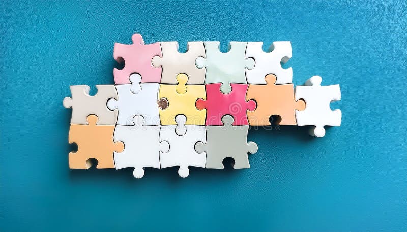 Interlocking Puzzle Pieces Form Speech Bubbles, Symbolizing Connected ...