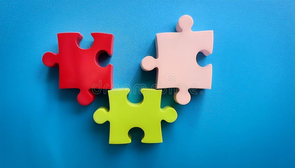 Interlocking Puzzle Pieces Form Speech Bubbles, Symbolizing Connected ...