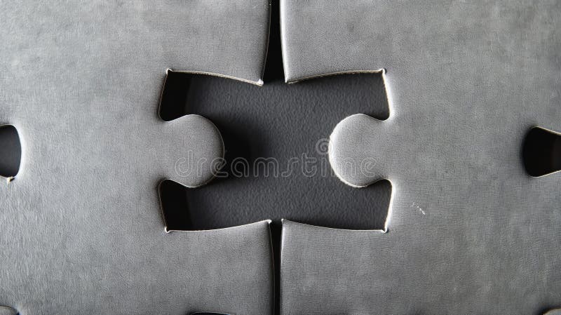 Interlocking Puzzle Pieces Forming a Perfect Match on a Dark Background ...