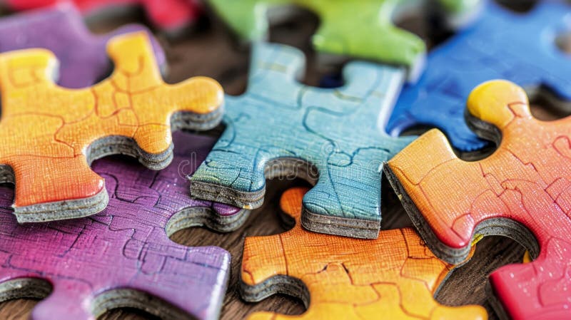 Interlocking Puzzle Pieces Symbolize Problem Solving, Teamwork, and the ...