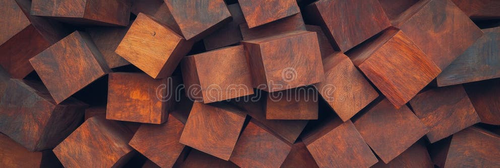 Rustic Interlocking Rectangular Pattern Showcasing Warm Brown Textures ...