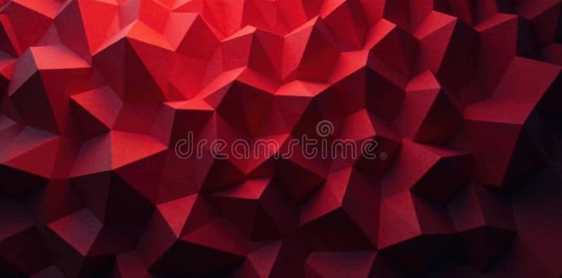 Interlocking Red Black Polygons, Multifaceted Texture , Faceted ...