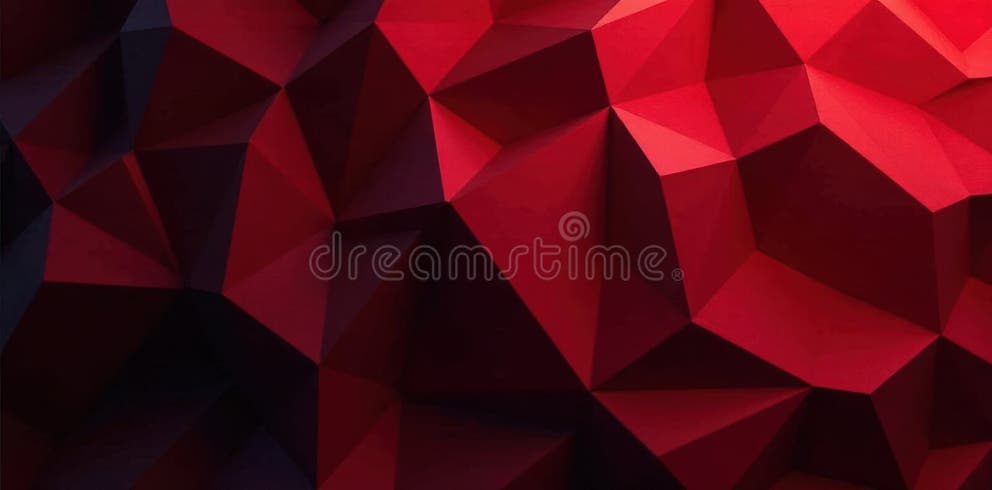 Interlocking Red Black Polygons, Multifaceted Texture , Triangle, Red ...