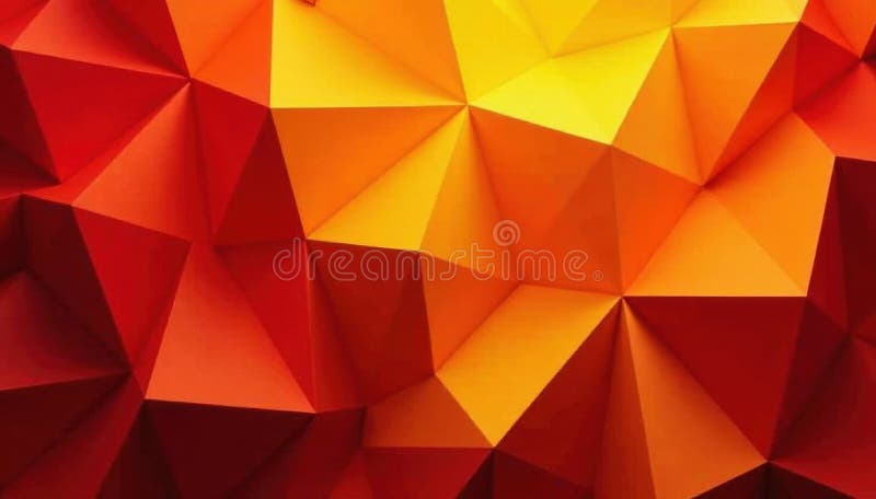 Interlocking Red and Yellow Triangles Form Dynamic Pattern, Visual ...