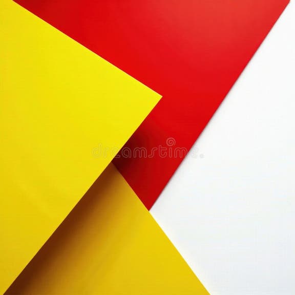Interlocking Red and Yellow Triangles, Sharp Angles, Structure, Bold ...