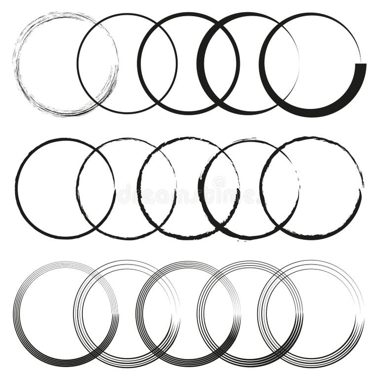 Interlocking Ring Pattern. Chain Link Design. Vector Circular Elements ...