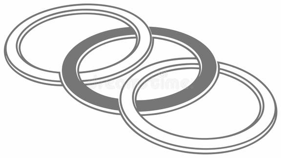 Interlocking Rings Connection Symbol Illustration, Vector Design ...