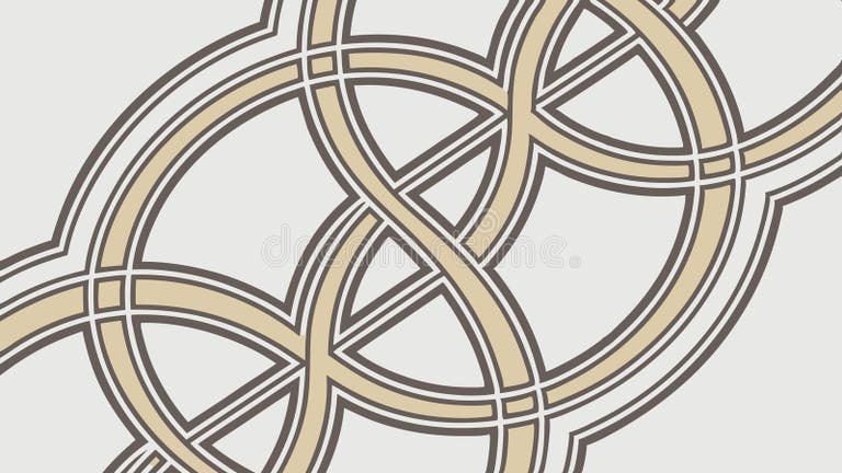 Interlocking Rings Knot Pattern, Abstract Geometric Design Element ...