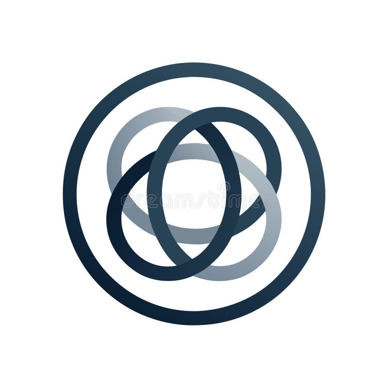 Interlocking Rings Logo Concept with Gradient Color Design, Minimalist ...