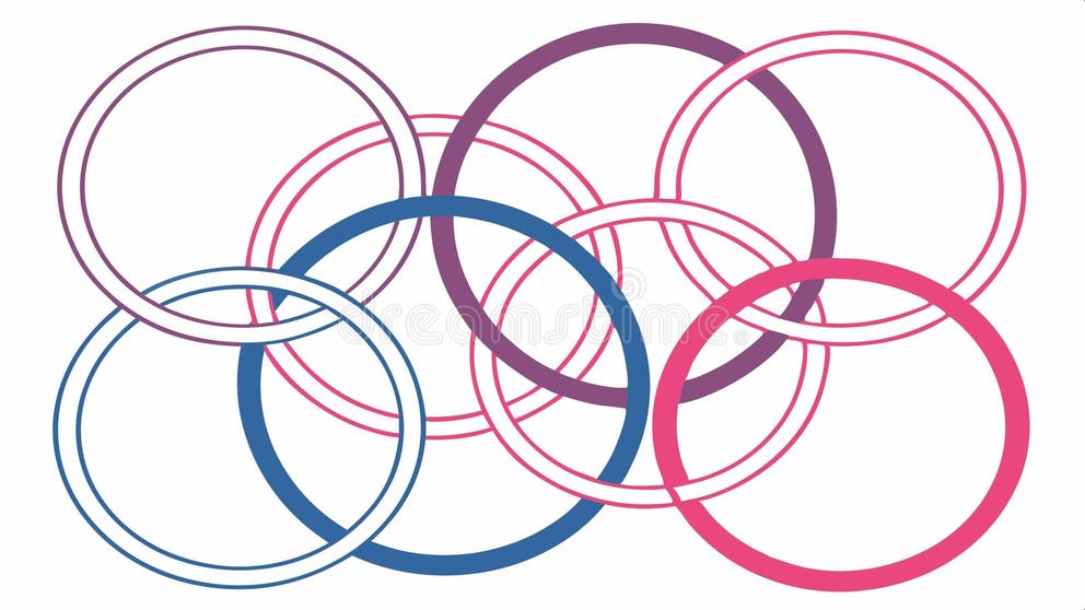 Interlocking Rings Symbol, Unity and Connection Concept Vector Design ...