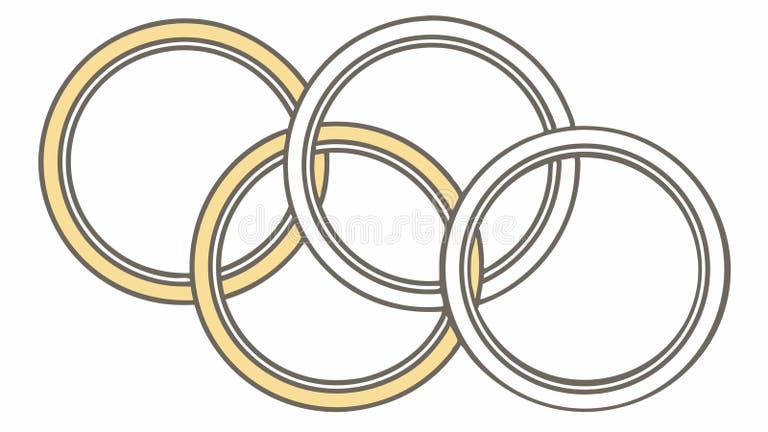 Interlocking Rings Symbol for Unity, Vector Design Generative AI Stock ...