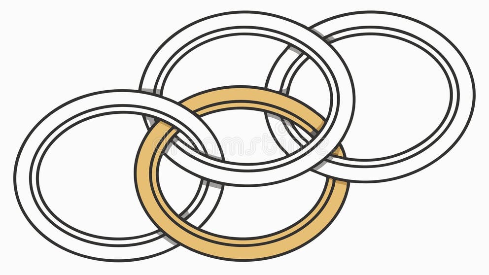 Interlocking Rings Symbolizing Unity Vector Illustration, Vector Design ...