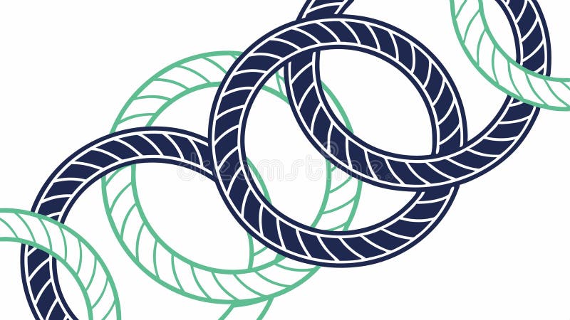 Interlocking Rope Knot Pattern Vector, Connectivity and Nautical Design ...