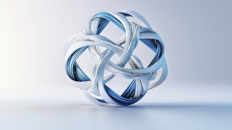 Interlocking Shapes Artwork Modern Studio Digital Design Minimalist ...