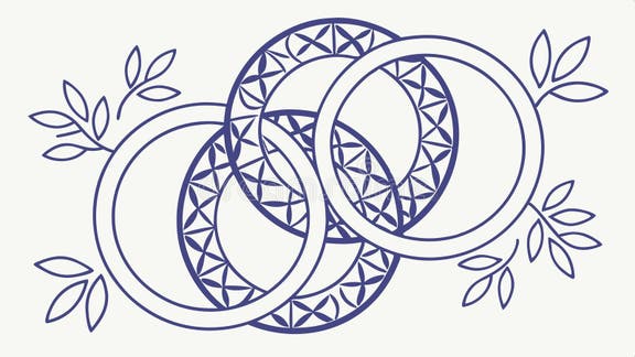 Interlocking Spiked Ring Design Vector Design Generative AI Stock ...