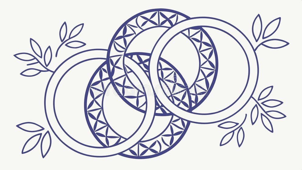 Interlocking Spiked Ring Design Vector Design Generative AI Stock ...