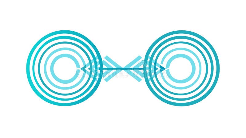 Interlocking Spirals Icon: Connection and Flow, Vector Design ...