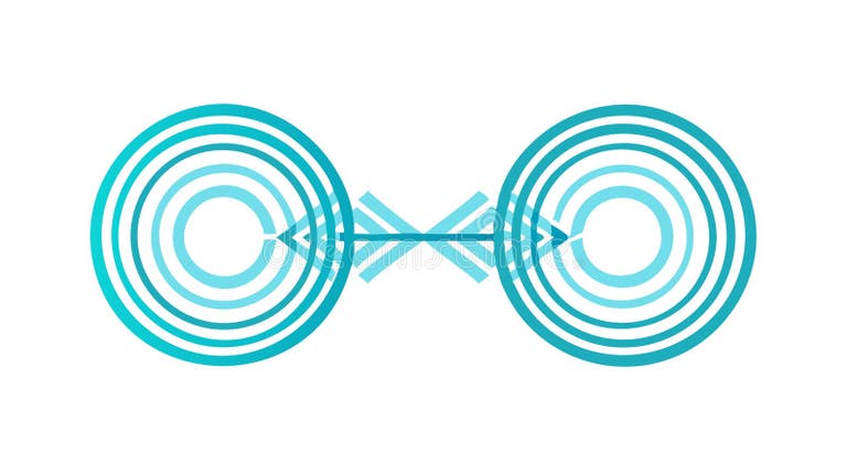 Interlocking Spirals Icon: Connection and Flow, Vector Design ...