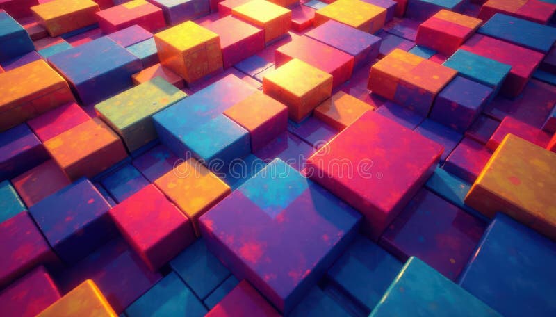 Interlocking Squares Creating an Optical Illusion, Minimal Design ...