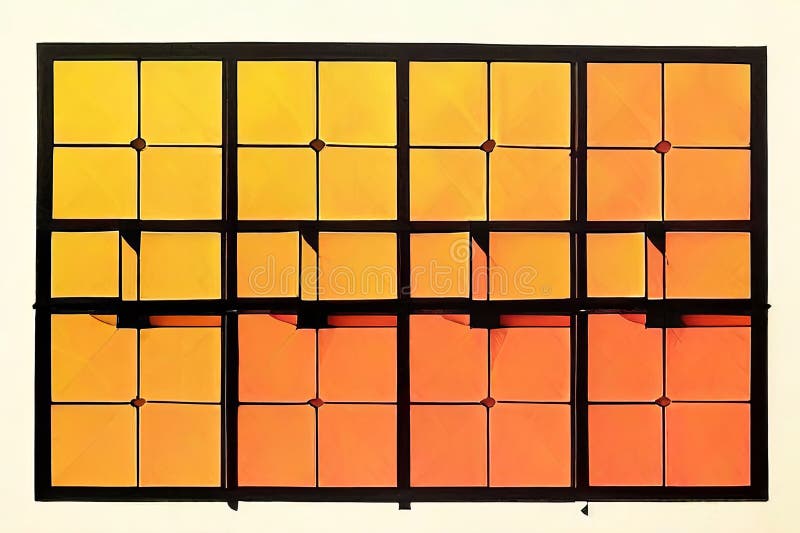 Interlocking Squares Squares Arranged in a Grid with Some Rotate Stock ...