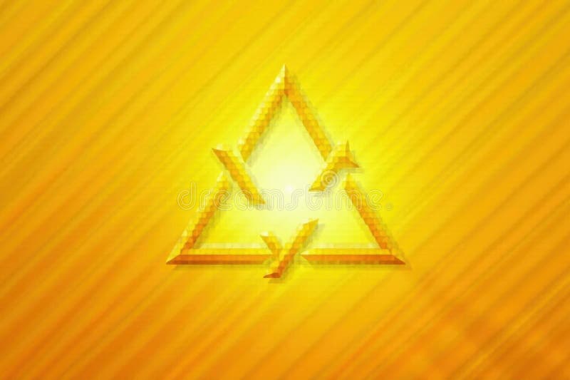 Interlocking Triangles Forming a Sun Like Shape, Vibrant Yellow Hues ...