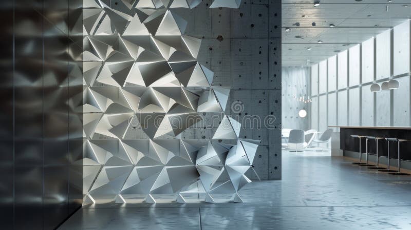Interlocking Triangular Wall Dividers Adding Depth and Dimension To a ...