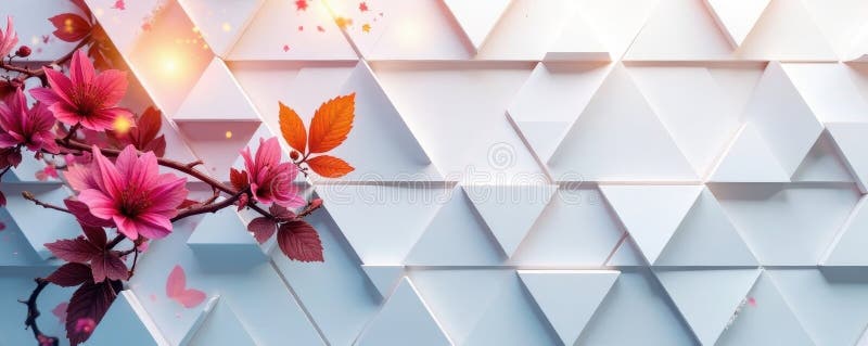 Interlocking White Triangles & Squares Tessellated Design Digital ...