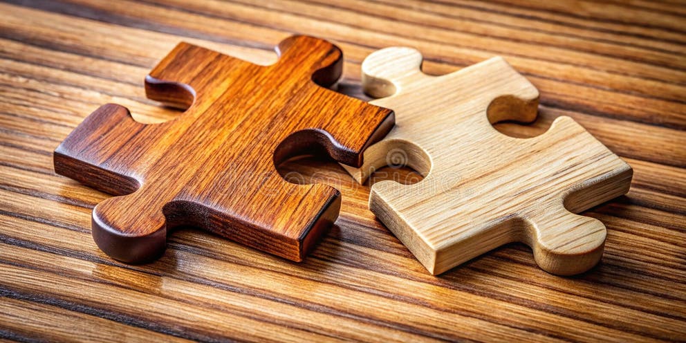 Interlocking Wooden Puzzle Pieces a Visual Metaphor for Teamwork ...