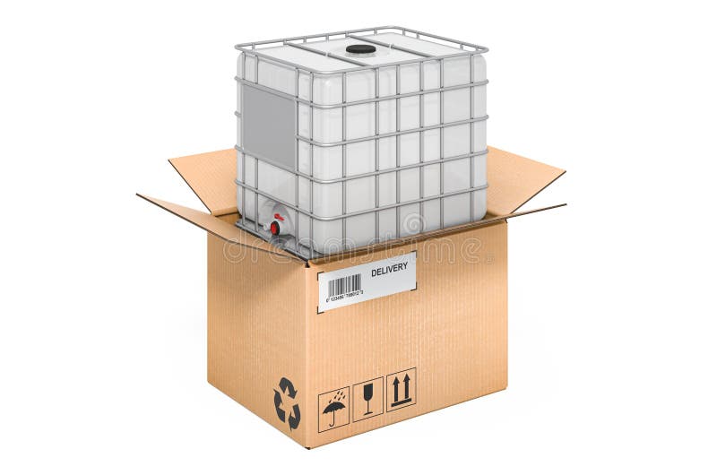 IBC Intermediate Bulk Container Stock Photo - Image of container, white ...